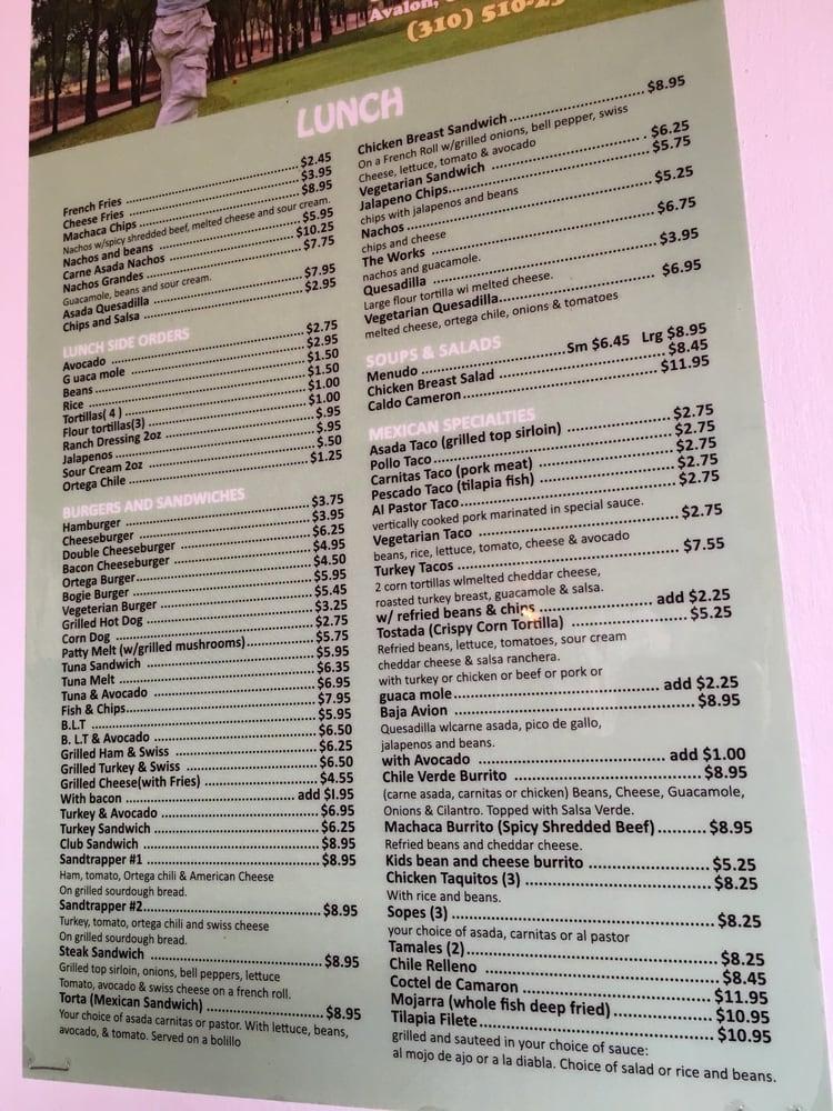 Menu at The Sandtrap pub & bar, Avalon, Avalon Cyn Rd