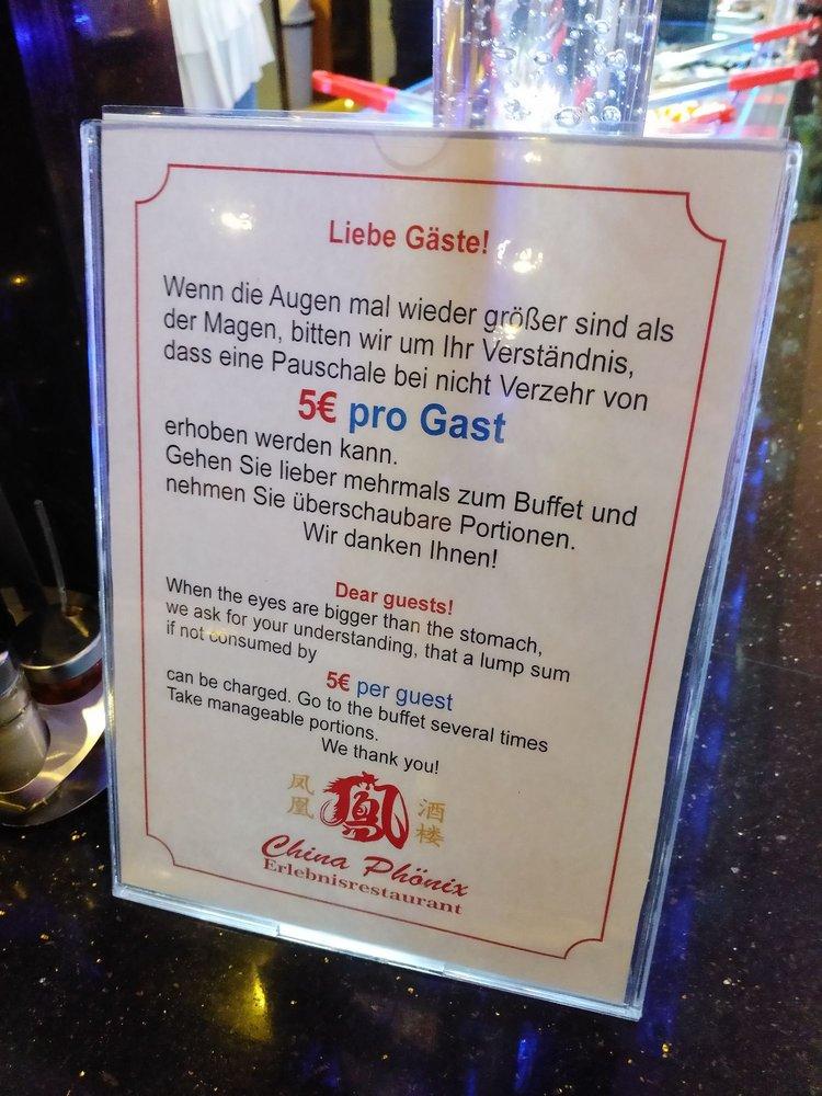 Speisekarte von China-Restaurant Phönix Buffet, Berlin