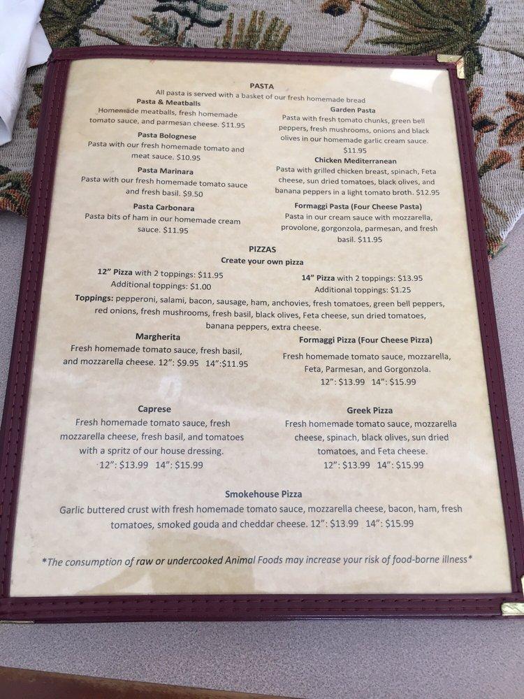 Menu at The Pizza Box pizzeria, Virginia Beach