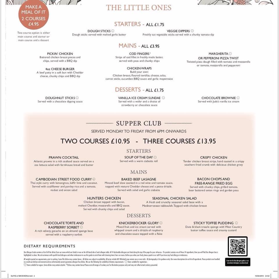 Menu at The Red Lion pub & bar, Woodbridge, 90 Thoroughfare