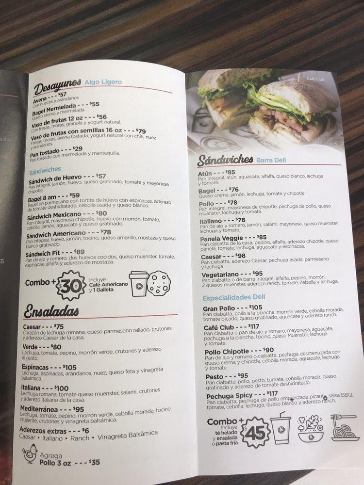 Carta de cafetería Blue Luna Santa Fe, Tijuana