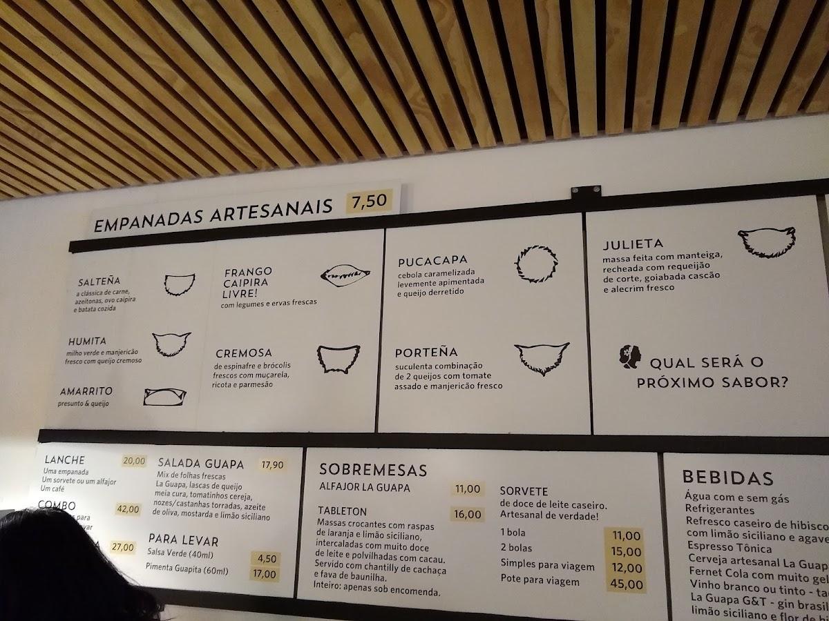 Menu em La Guapa Empanadas restaurante, São Paulo, R. Flórida