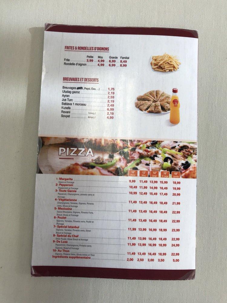 Menu au Maison Istanbul pizzeria, Montréal, 5106 Rue Jean-Talon E