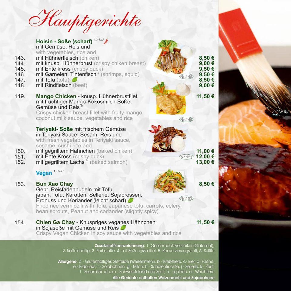 Speisekarte von Miss Vietnam restaurant, Bayreuth