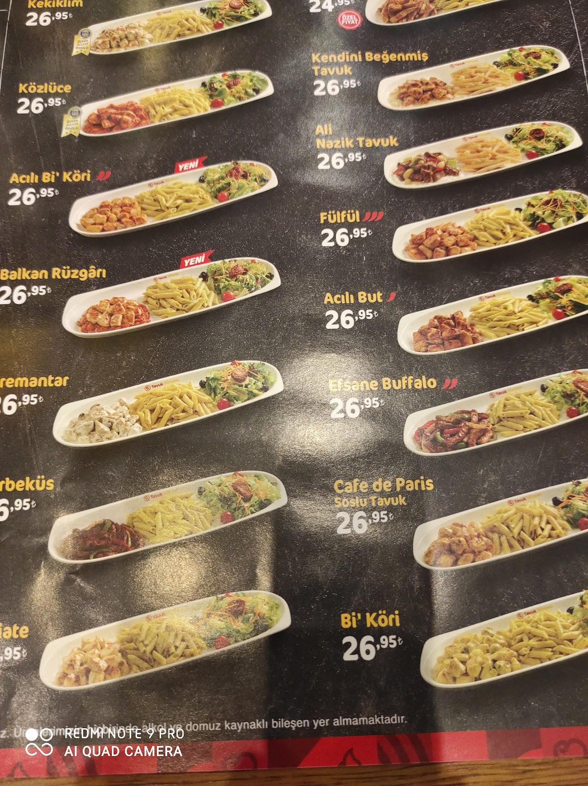 Menu at Tavuk Dünyası, Izmir, Akçay Cd. No:101