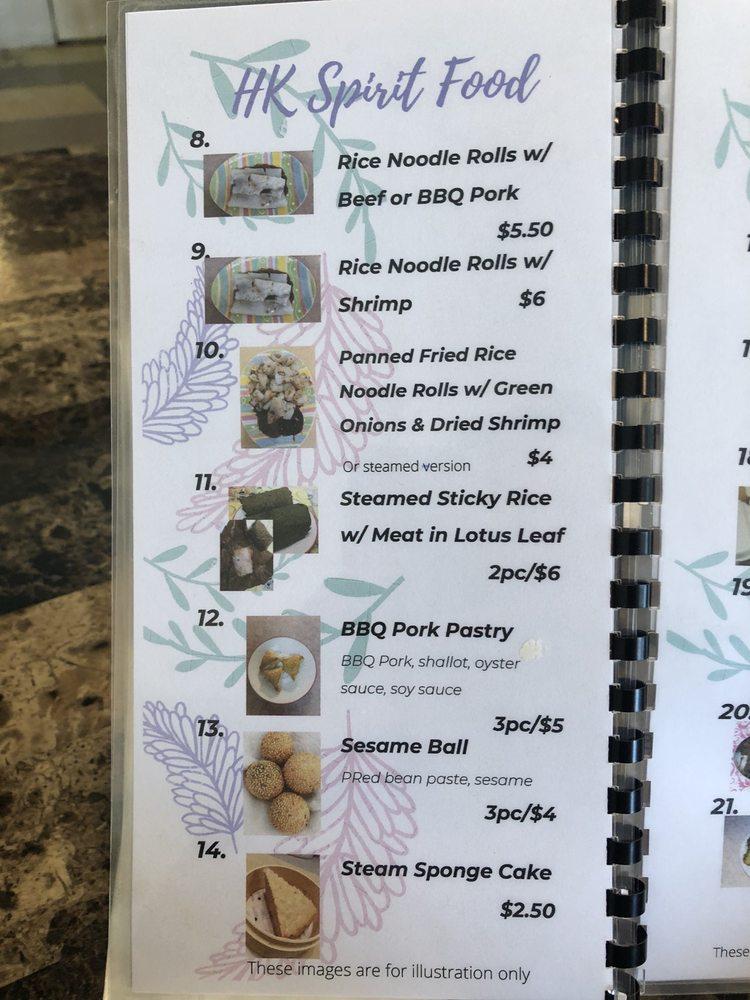 Menu at Hong Kong Spirit Food, Anchorage, Gander St