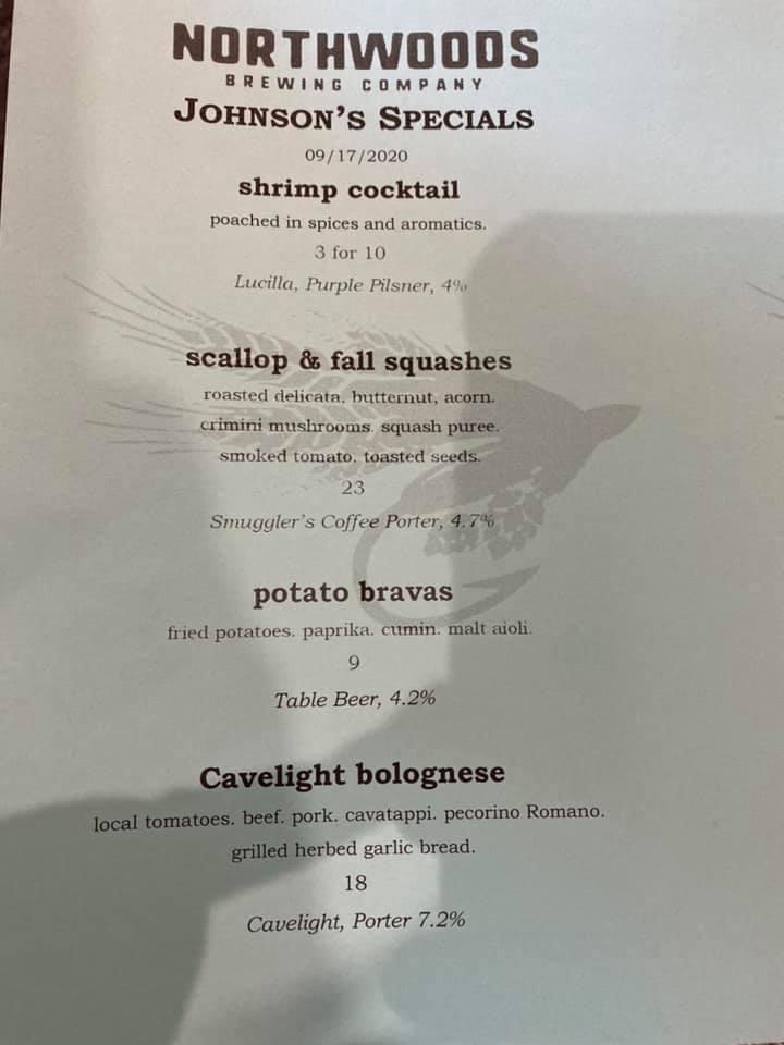 Menu at Johnsons Dairy Bar, Northwood