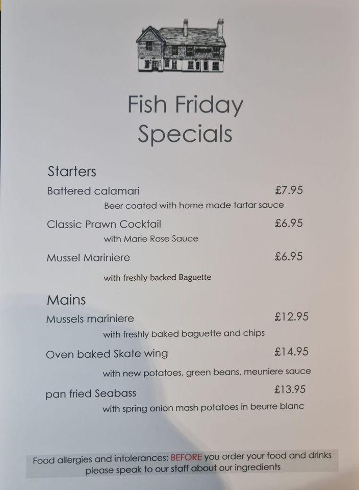 Menu at The Old Eden pub & bar, Edenbridge