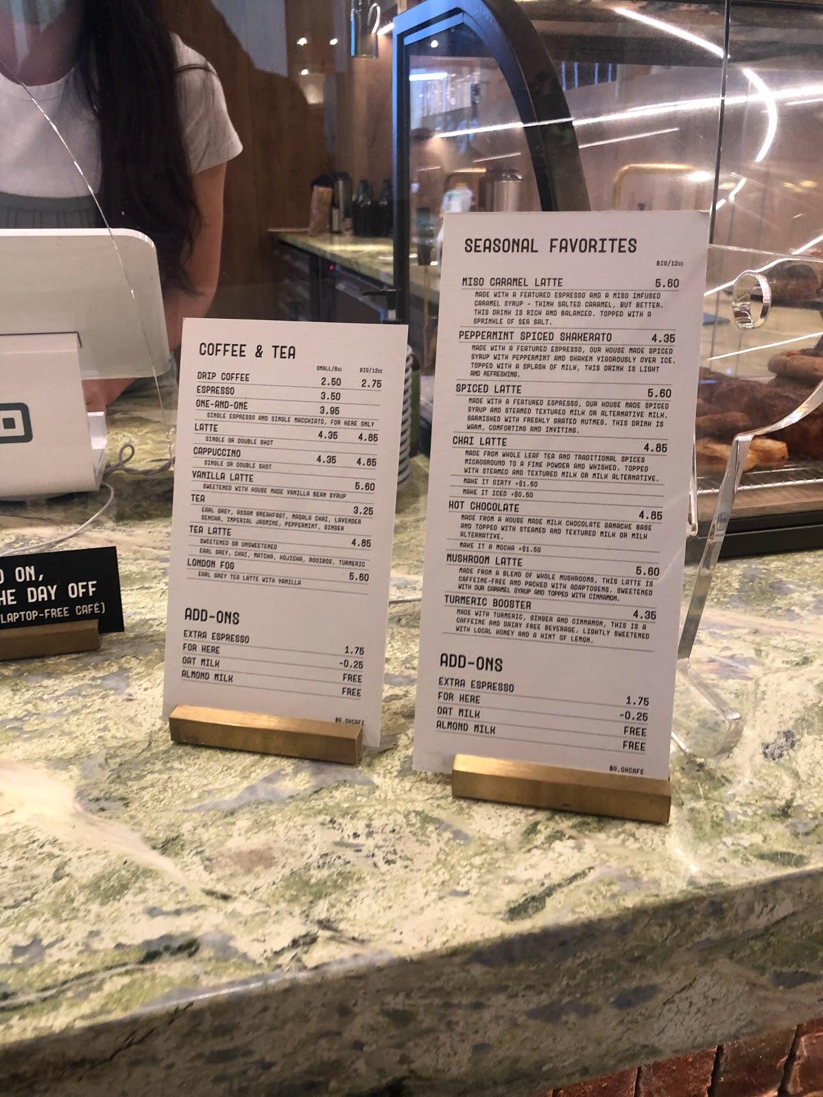 Menu at A-OK Cafe, Calgary, Macleod Trail SW