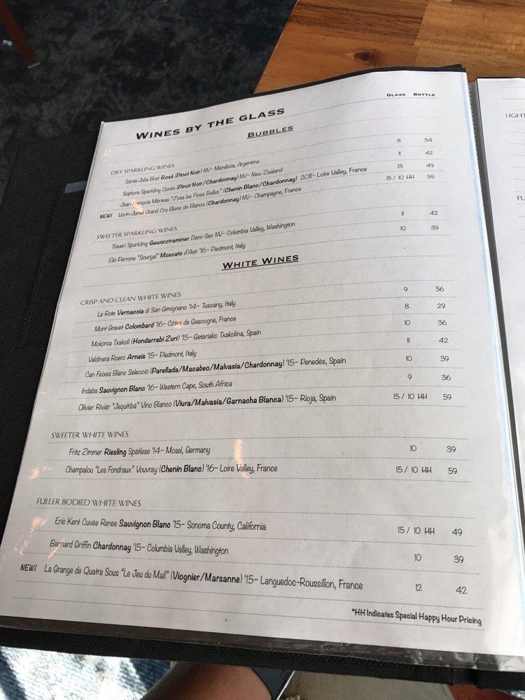 Menu at Press 626 Wine Bar, Norfolk