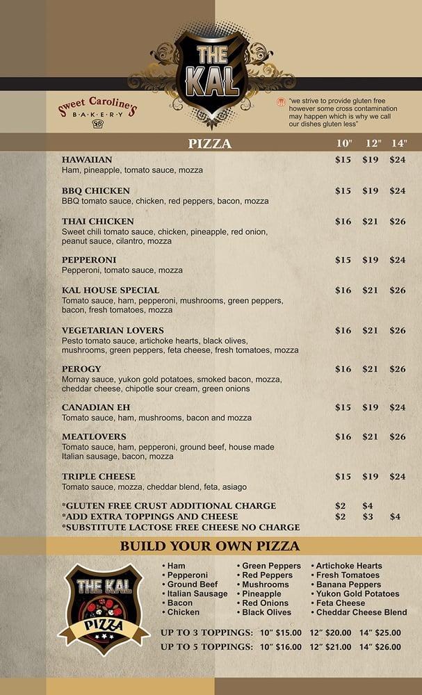 Menu at The Kal pub & bar, Vernon