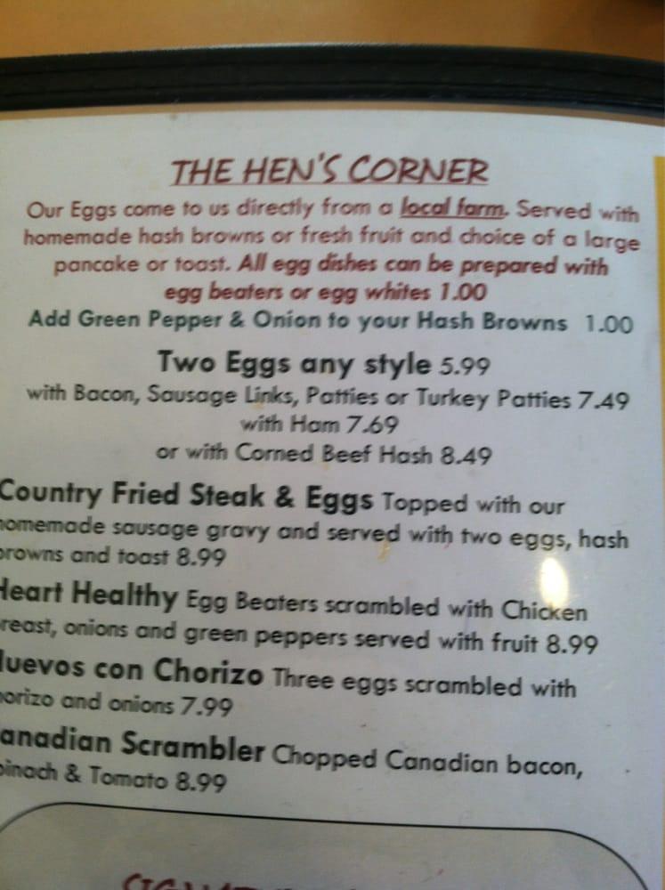 Menu at EggCetera Cafe, Mokena, Mokena St
