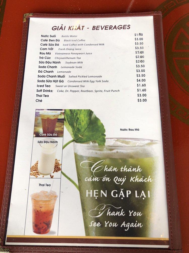 Menu at Soc Trang Asian Restaurant, D'Iberville