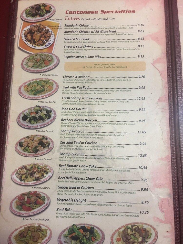 Menu at Canton Café restaurant, Caldwell