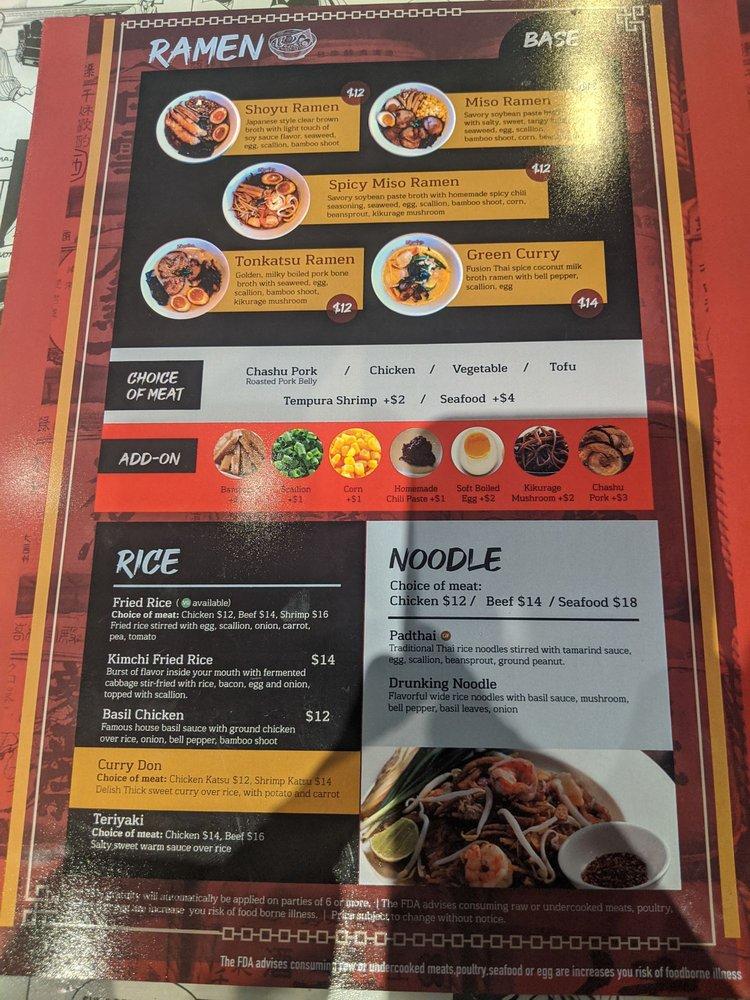 Menu at Lucky Cat Street Eatery restaurant, Fort Lauderdale