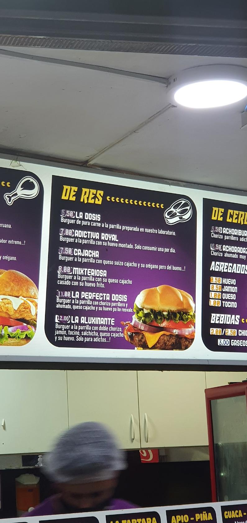 Carta del restaurante Sandwicheria ADICCION BURGER, Trujillo