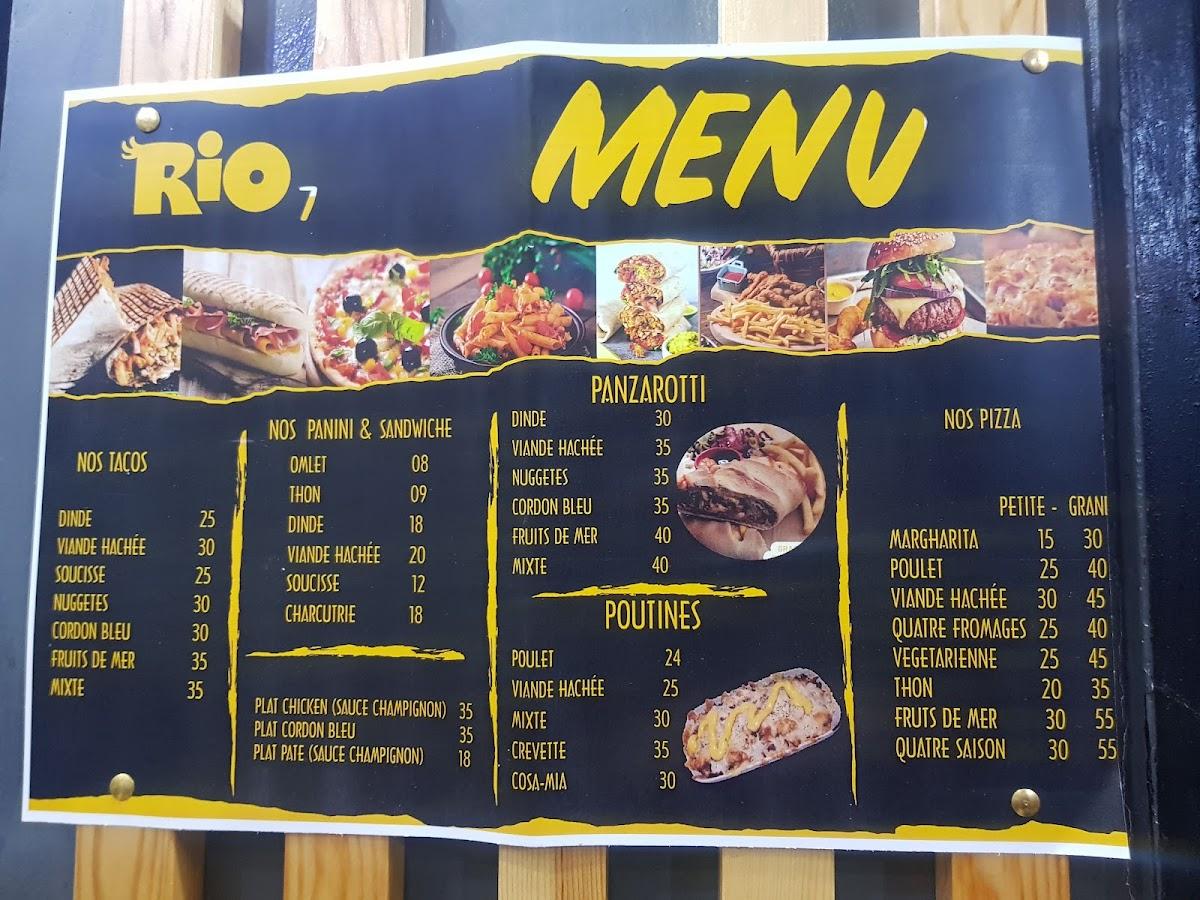 Menu at Snack rio سناك ريو restaurant, Settat