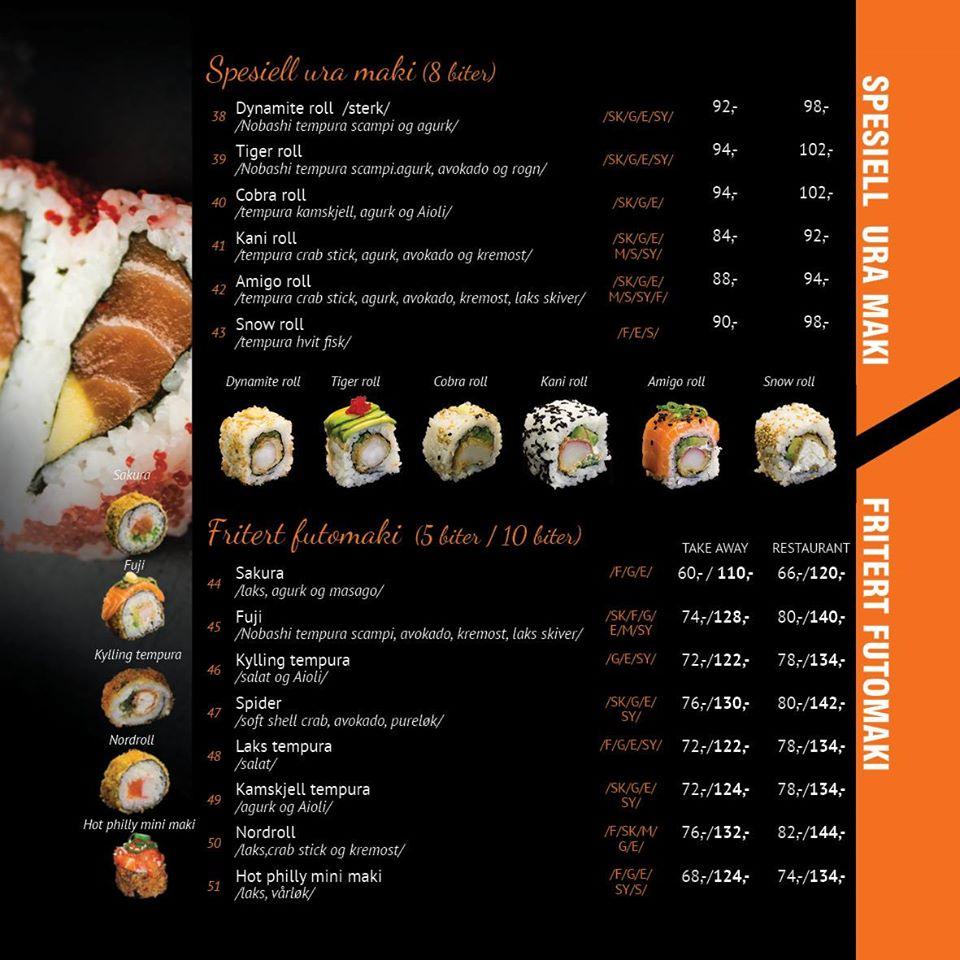 Menu at Sushi Way Ålgård restaurant, Ålgård