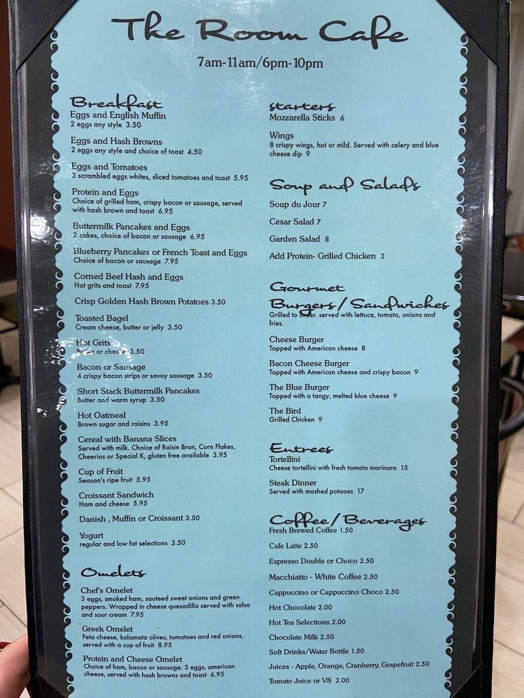 Menu at The Room Café And Bar, North Miami