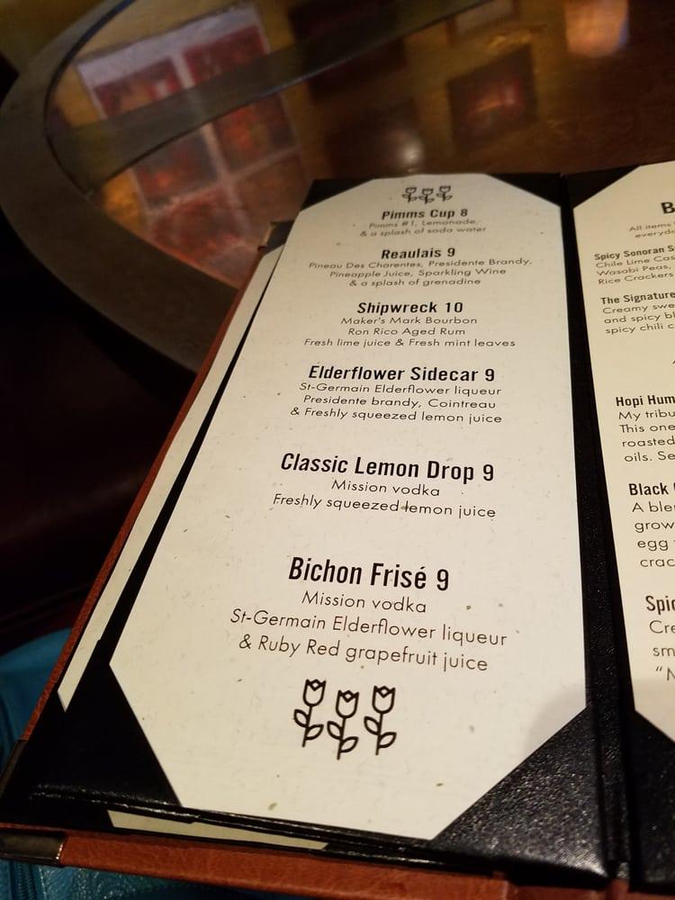 Menu at Turquoise Room pub & bar, Winslow