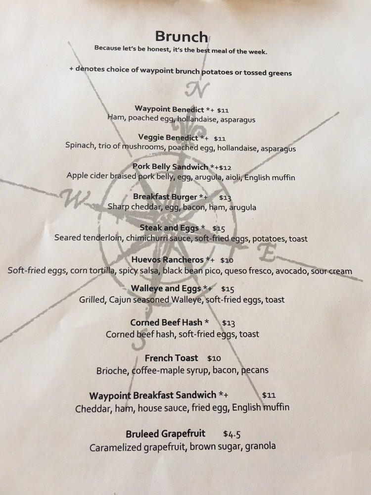 Menu at Waypoint Public House, Monona