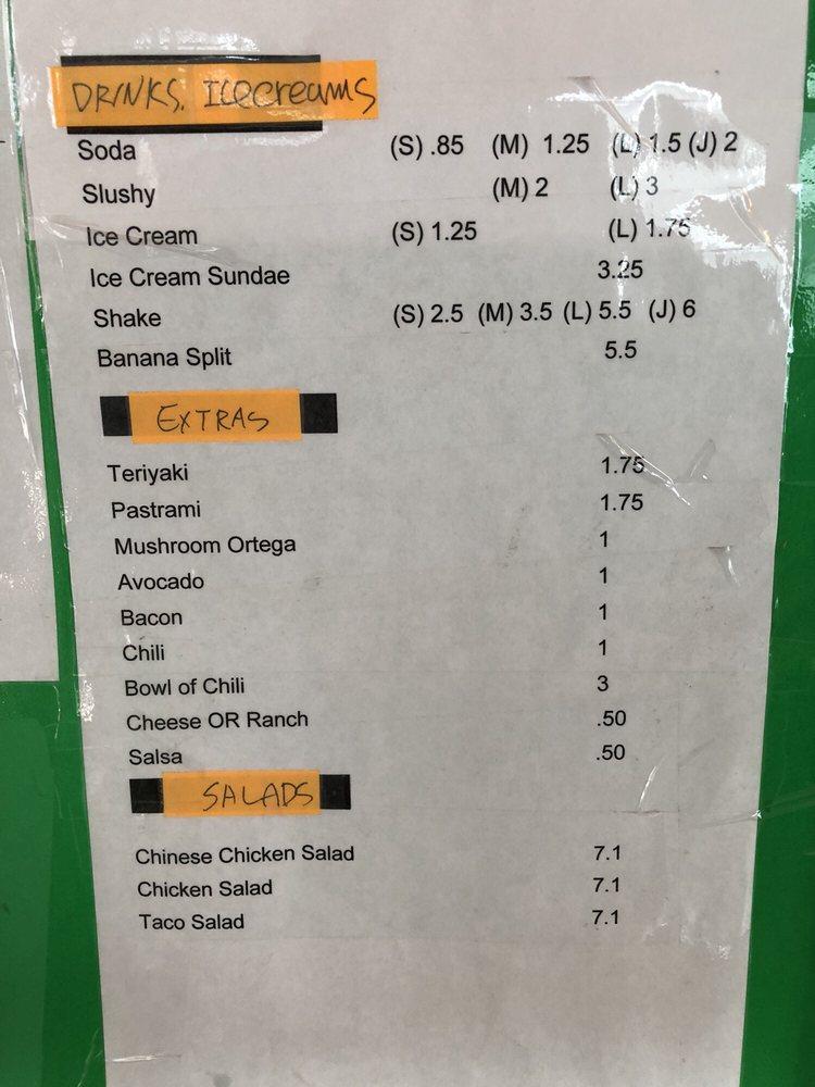 Menu at Frosty Freeze restaurant, Taft