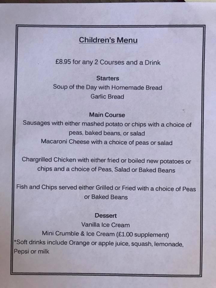Menu at The Chequers Inn pub & bar, Wallingford, Berrick Salome