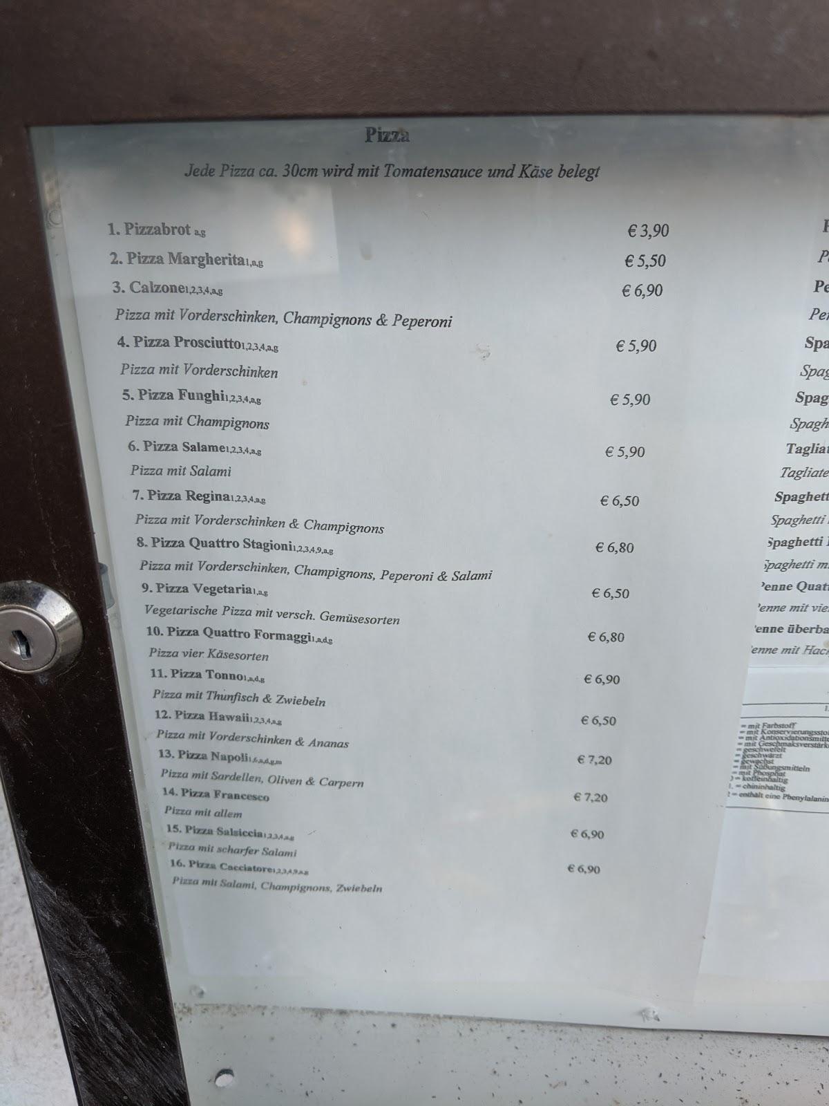 Menu at FairPlay restaurant, Schwabhausen
