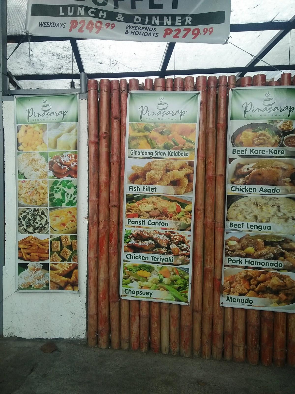 Menu at Pinasarap Ningnangan restaurant, Pasay