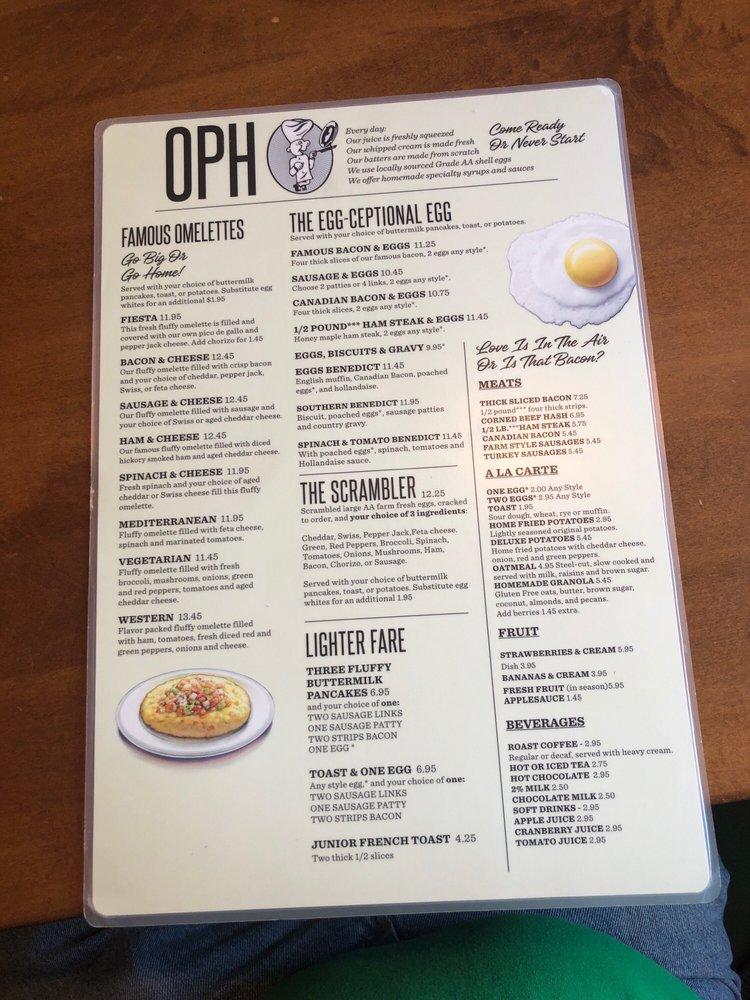 Menu at The Original Pancake House restaurant, Brookfield, W Bluemound Rd