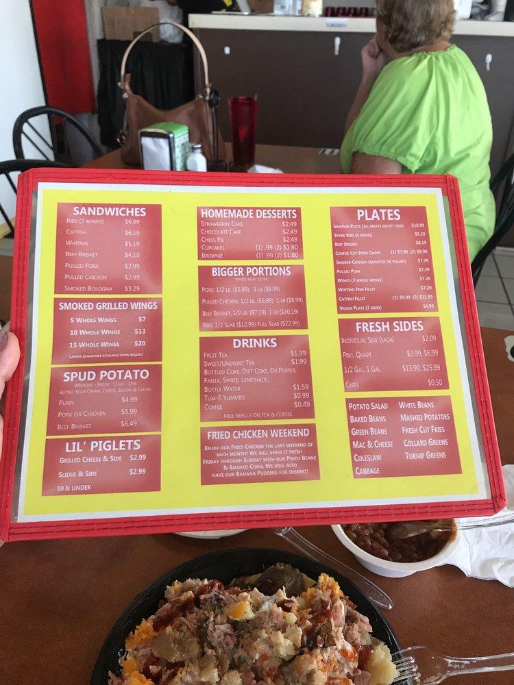 Menu at Kinfolks BBQ, Smyrna