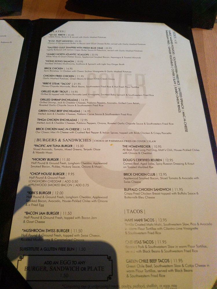 Menu at COVER 3 San Antonio pub & bar, San Antonio
