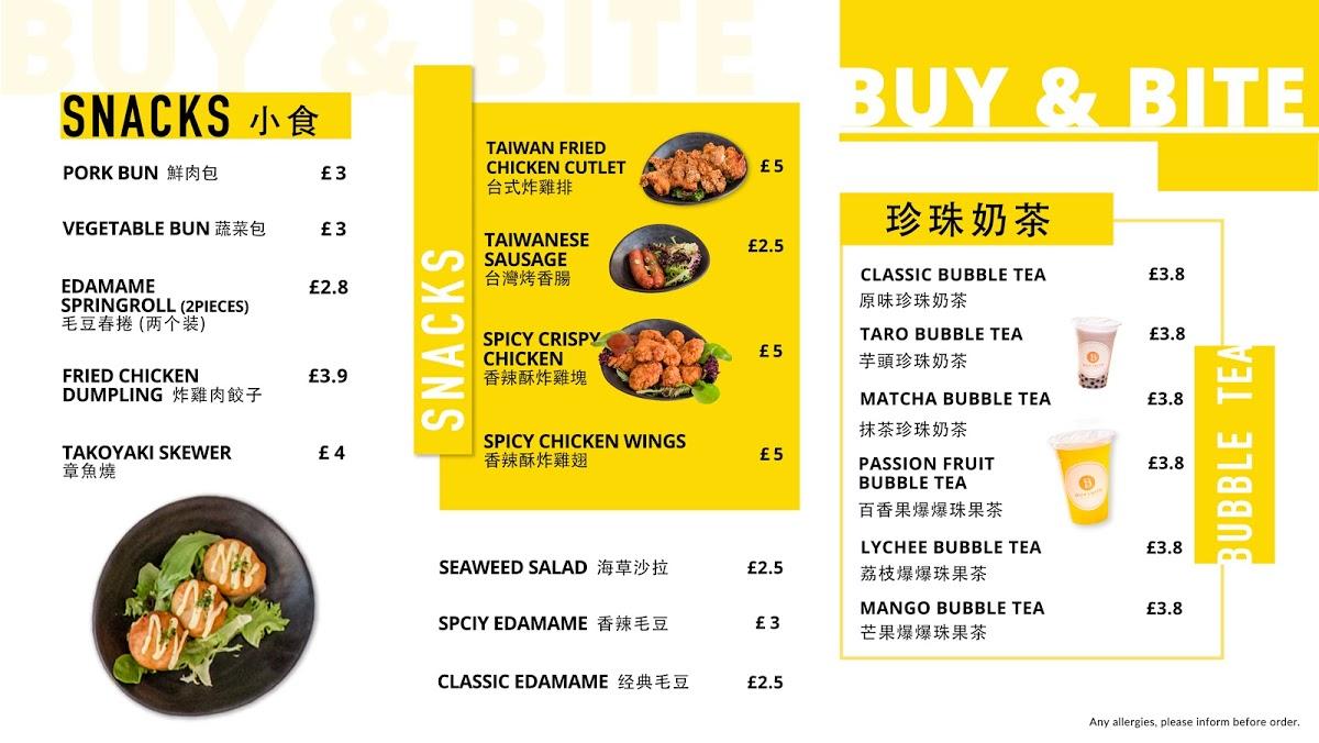 Menu at Poke Don restaurant, London