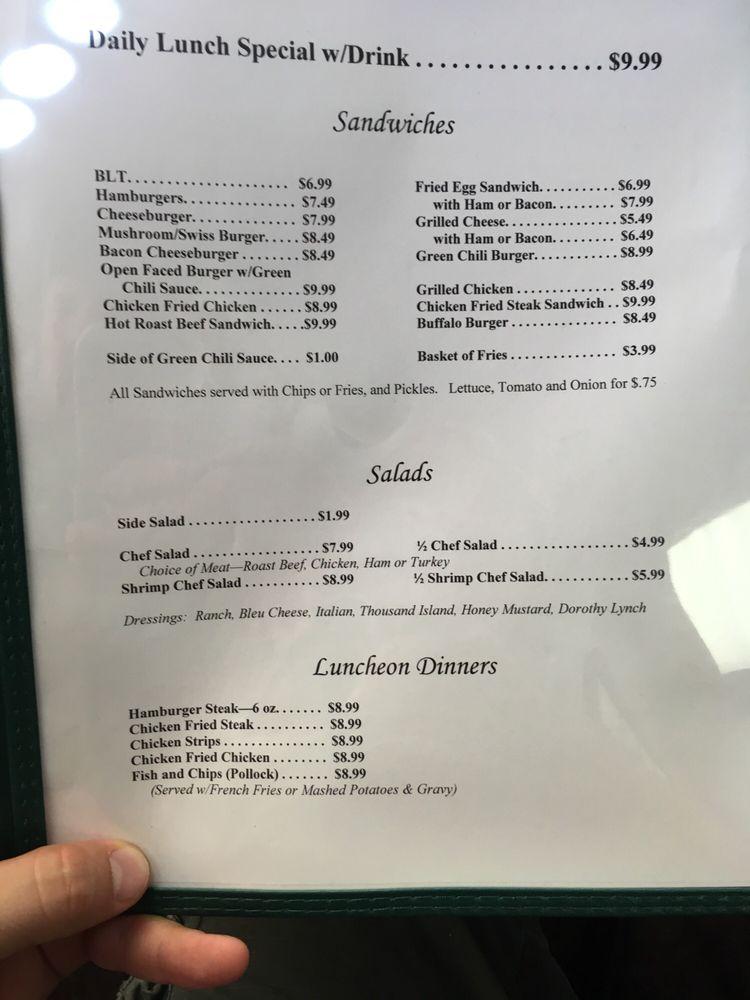 Menu at Welcome Home Cafe, Colby
