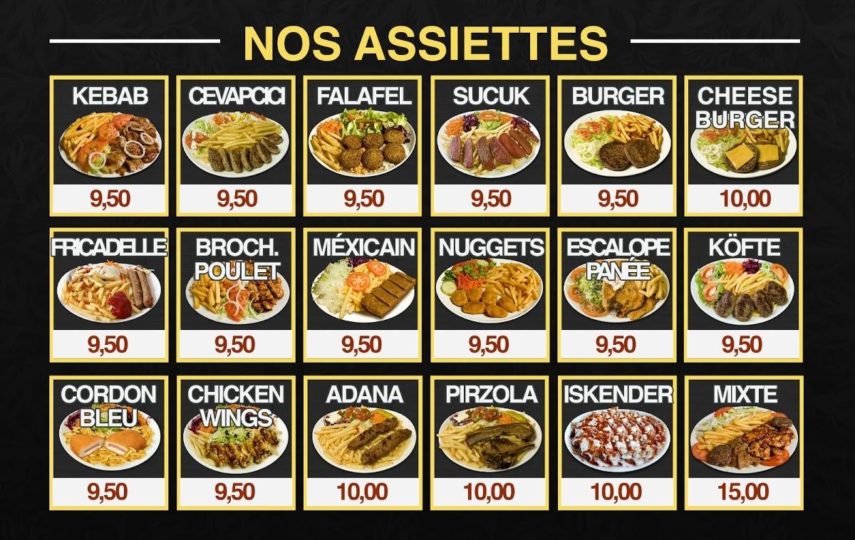 Menu au Mido Lux Kebab restaurant, Echternach