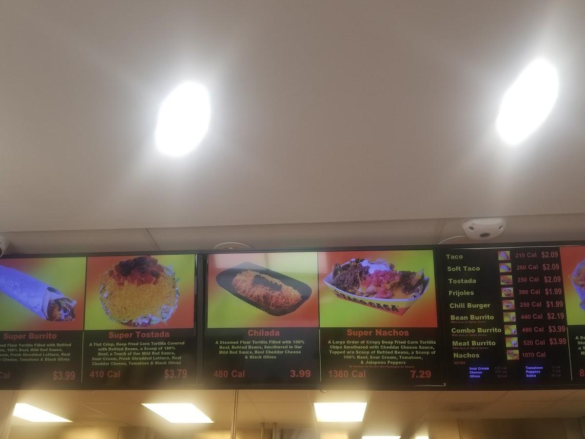 Menu at Taco Casa restaurant, Rogers