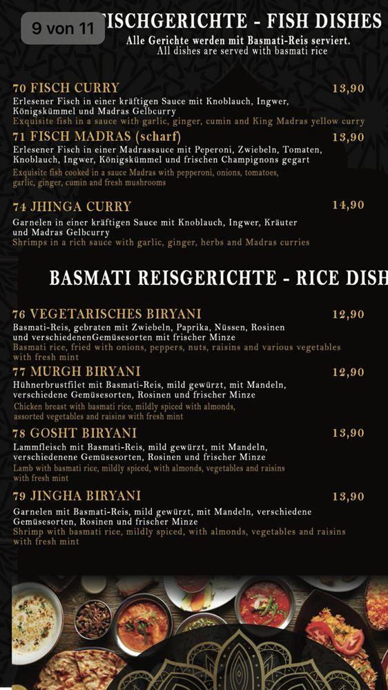 Speisekarte von Bombay Garden Indian Restaurant and Bar, Leimen
