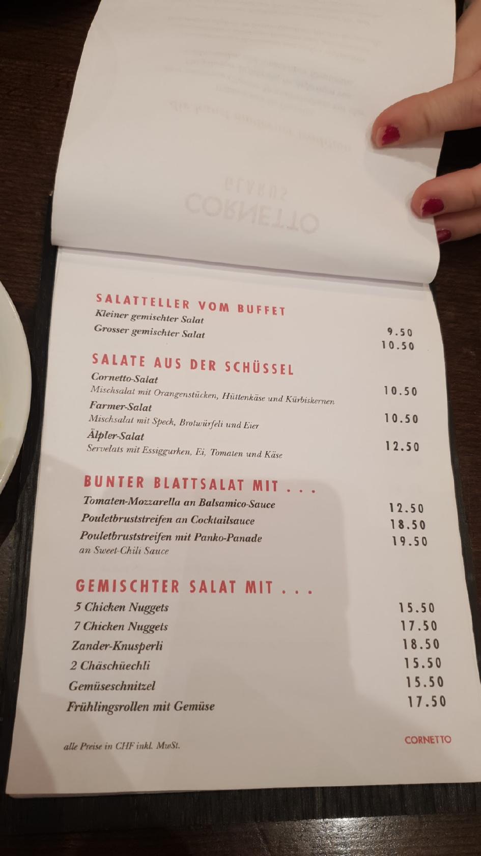 Menu da Cornetto, Glarona, Hauptstrasse 31