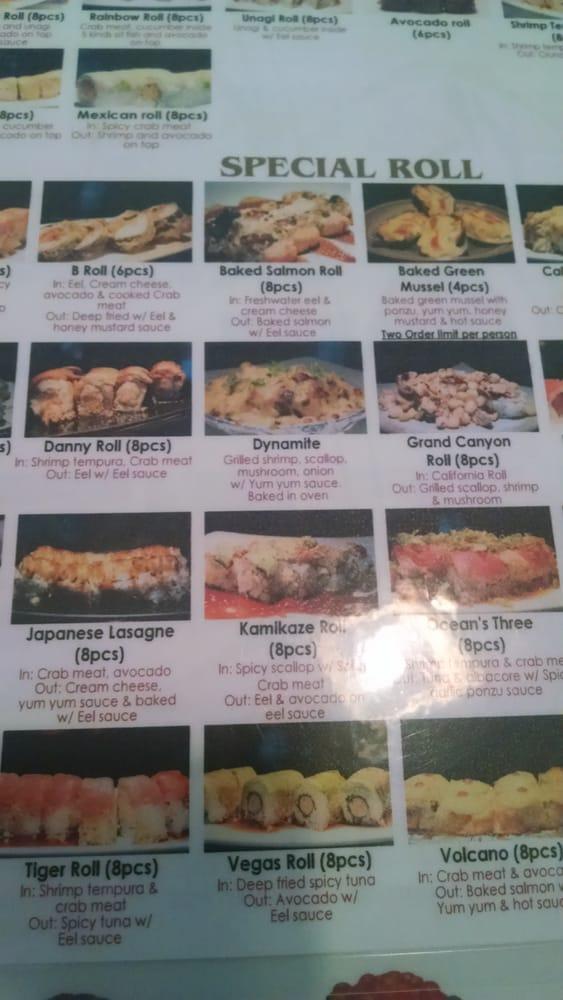 Menu at Kobe Sushi Bar, Las Vegas, W Flamingo Rd