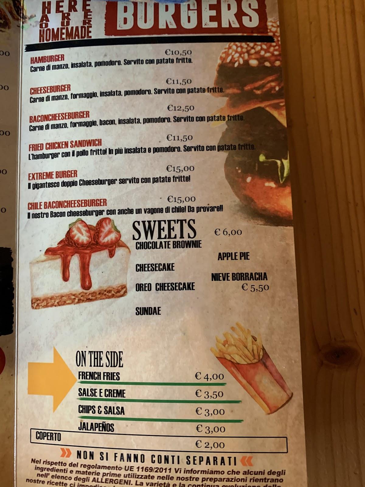 Speisekarte von Los Gringos restaurant, Peio Fonti