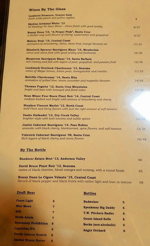 Menu at Redwood Grill pub & bar, Redwood City, 356 Woodside Plz