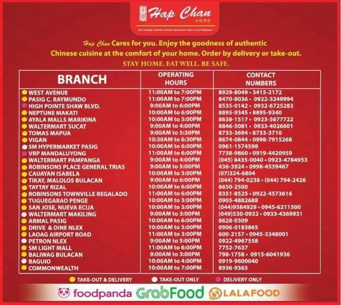 Menu at Hap Chan - Lipa restaurant, Lipa, Ayala Hwy