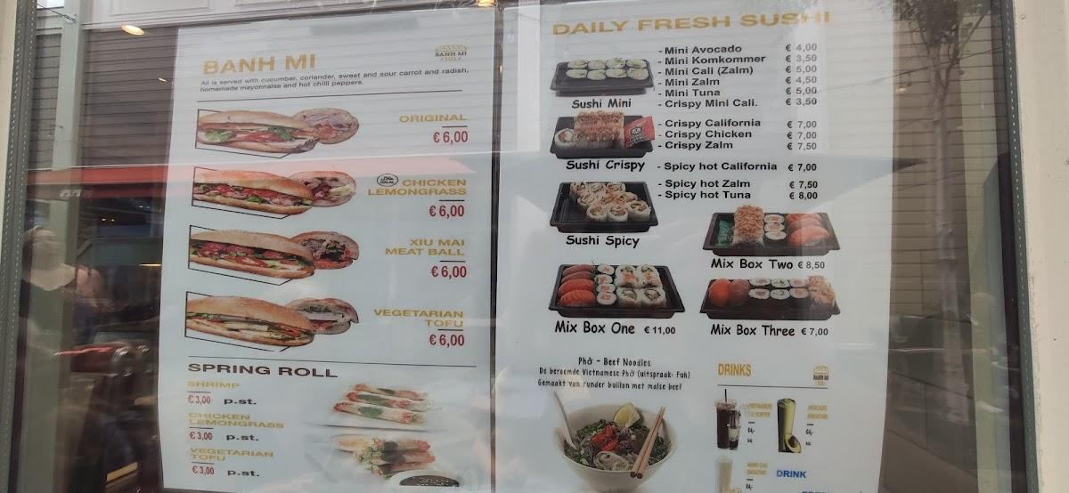 Menu at BANH MI 101 (ASIAN FOOD), Lelystad