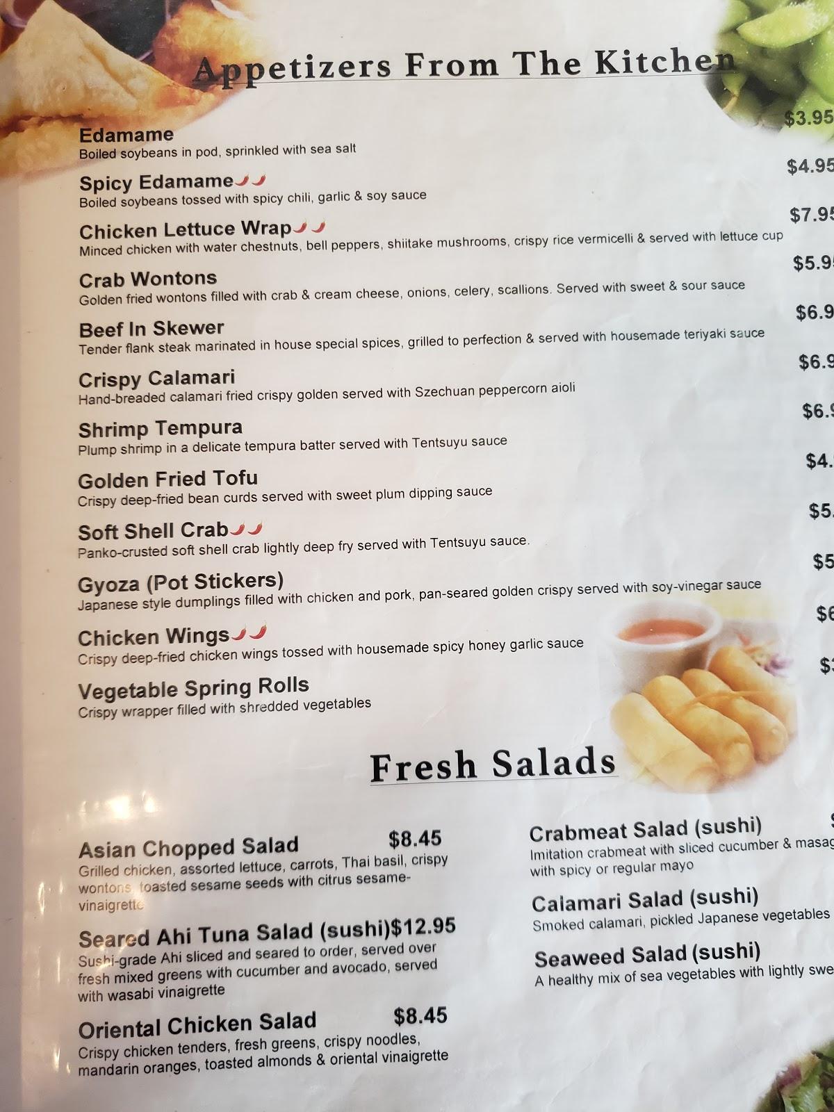Menu at Blue Flame Asian Bistro & Bar, Cashmere, 112 Elberta Ave