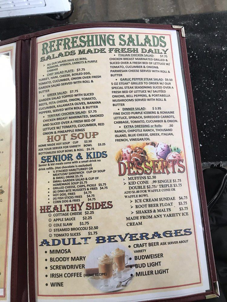Menu at Seven Slot Grille restaurant, Reed City