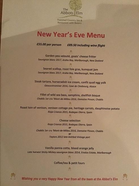 Carta del pub y bar The Abbot's Elm, Huntingdon