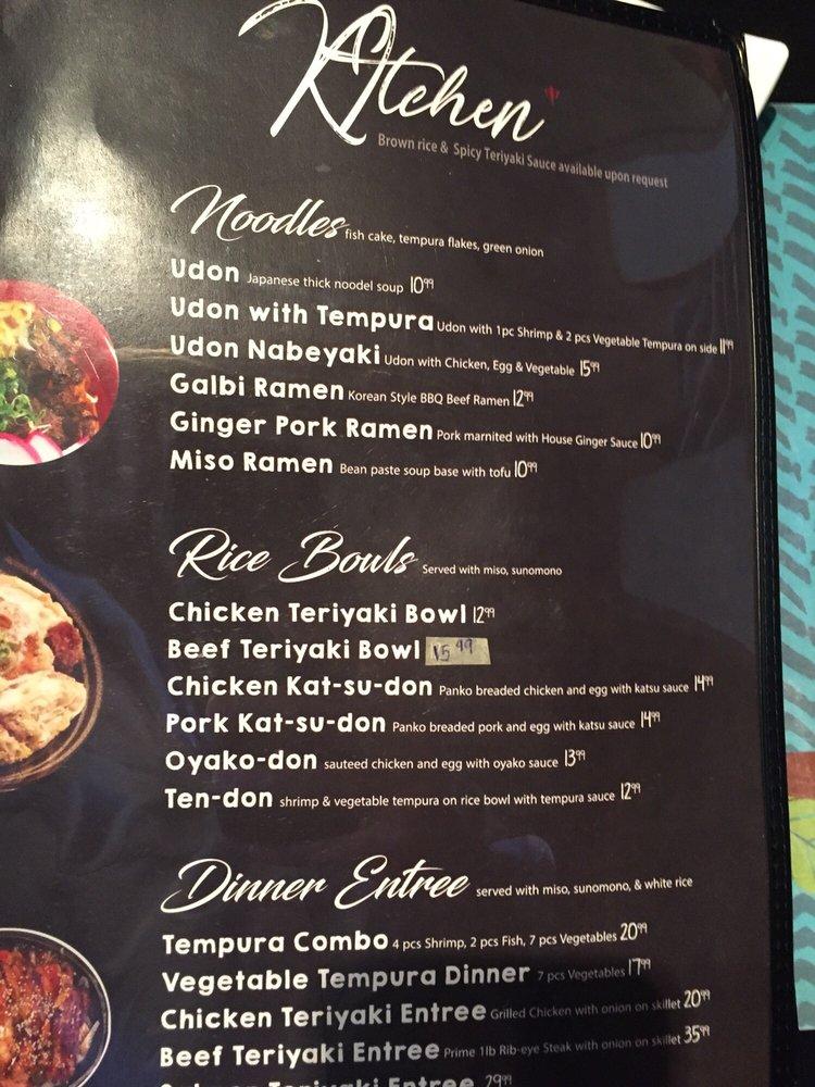 Menu at Yamato Japanese Restaurant, Grover Beach, W Grand Ave