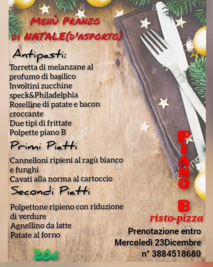 Menu at Piano B Risto-pizza restaurant, San Cataldo
