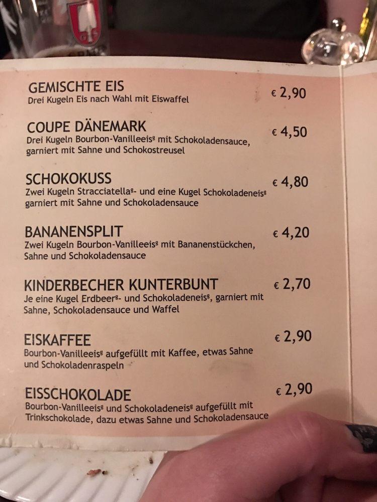 Menu at Poseidon restaurant, Garching