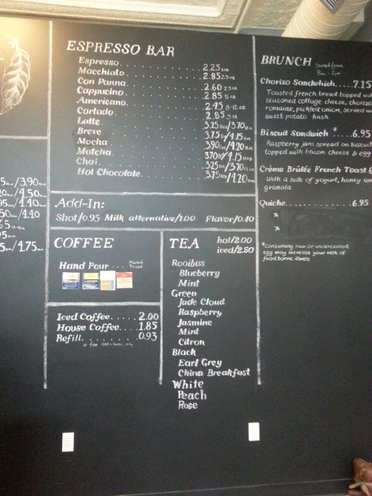 Menu at Fortezza Coffee cafe, Fort Wayne